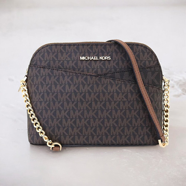 マイケルコース MICHAEL KORS ショルダーバッグ 35F1GTVC6B-BROWN レディース アウトレット ジェットセットトラベル シグネチャー ブラウン