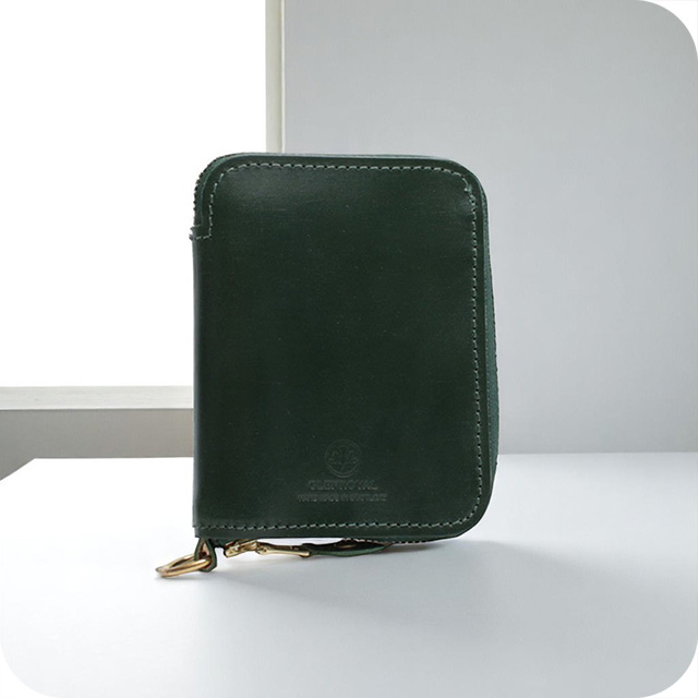 グレンロイヤル GLEN ZIP AROUND SMALL WALLET 二つ折り財布 03-5814-BOTTLEGREEN メンズ レディース BOTTLE GREEN ブランド