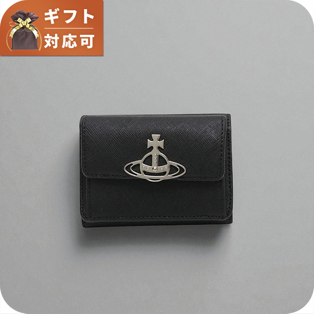 ヴィヴィアンウエストウッド VIVIENNE WESTWOOD 3つ折り財布 5115002UW-L001N-N401 レディース ブラック ブランド