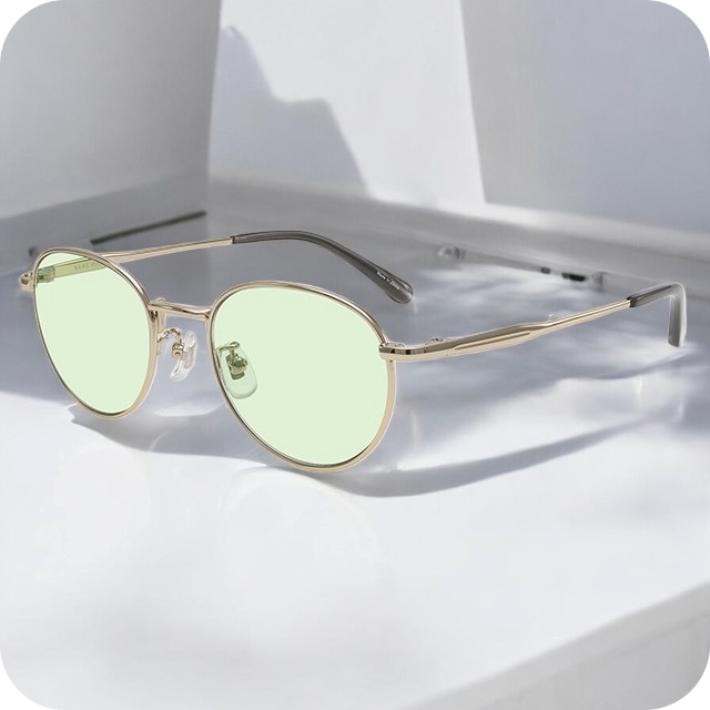 ナノユニバース サングラス メンズ レディース ブランド NANO universe フレーム素材/ニッケル合金 NUS-124-3 フレームカラー ホワイトゴールド レンズカラー ライトグリーン 小物