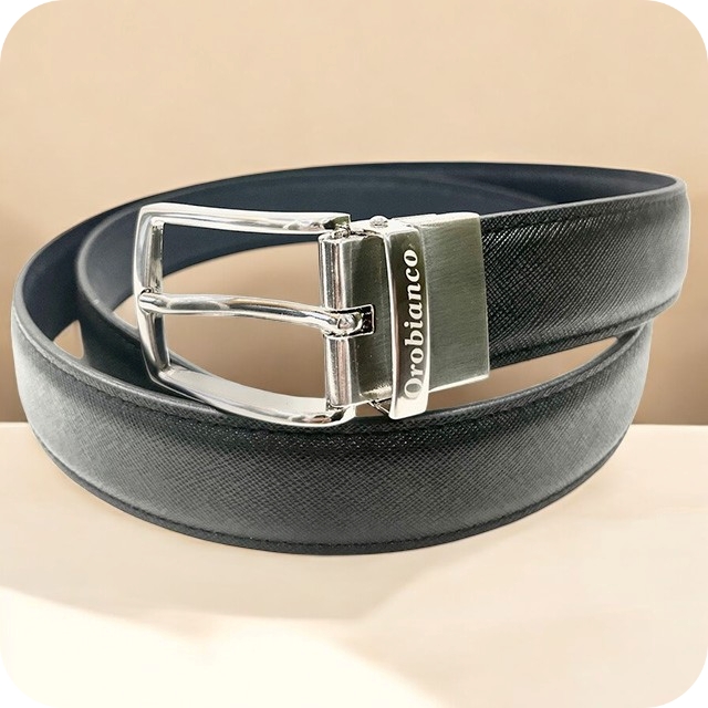 オロビアンコ ベルト メンズ ブランド Orobianco 牛革 革 レザー リバーシブル ORB-011204 D BK/NV ブラック ネイビー 小物