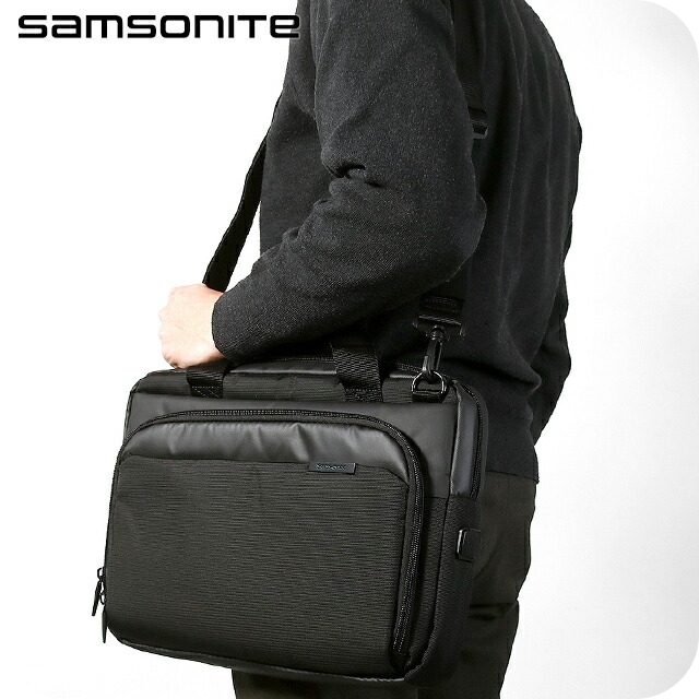 サムソナイト ビジネスバッグ メンズ ブランド Samsonite Mysight 15.6 ビジネスカバン パソコンバッグ PCバッグ ブリーフケース リクルートバッグ リサイクルポリエステル 135075 BLACK バッグ