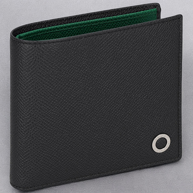 ブルガリ 二つ折り財布 メンズ ブランド BVLGARI 289111 CHADI チャコール/グリーン