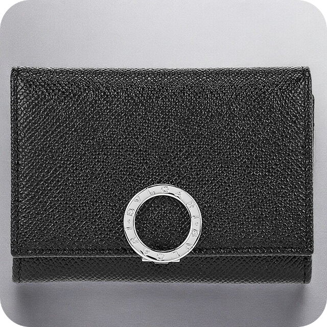 ブルガリ 名刺入れ メンズ ブランド BVLGARI レザー 30420GRAIN BLK ブラック