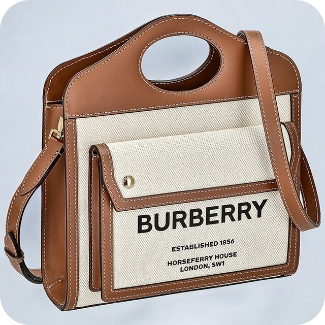 バ−バリ− ハンドバッグ レディース ブランド BURBERRY 8039361 ブラウン