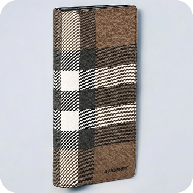 バ−バリ− 長財布 メンズ ブランド BURBERRY チェック 8052803 ブラウン/ブラック
