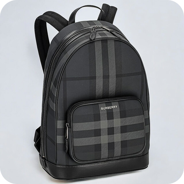バ−バリ− リュック メンズ ブランド BURBERRY チェック 8065630 ブラック