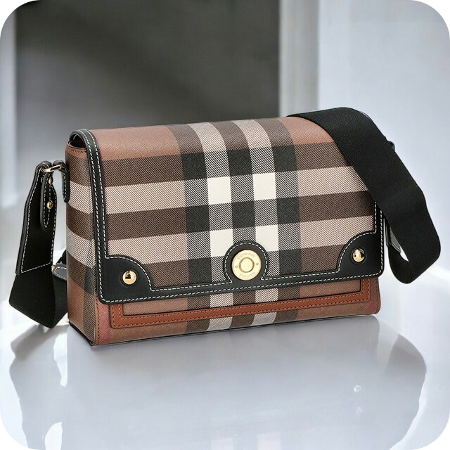 バ−バリ− ショルダーバッグ レディース ブランド BURBERRY チェック 8071385 ブラウン