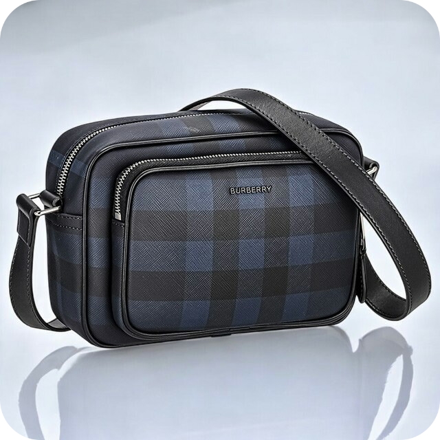 バ−バリ− ショルダーバッグ メンズ レディース ブランド BURBERRY チェック 8073271 ブラック