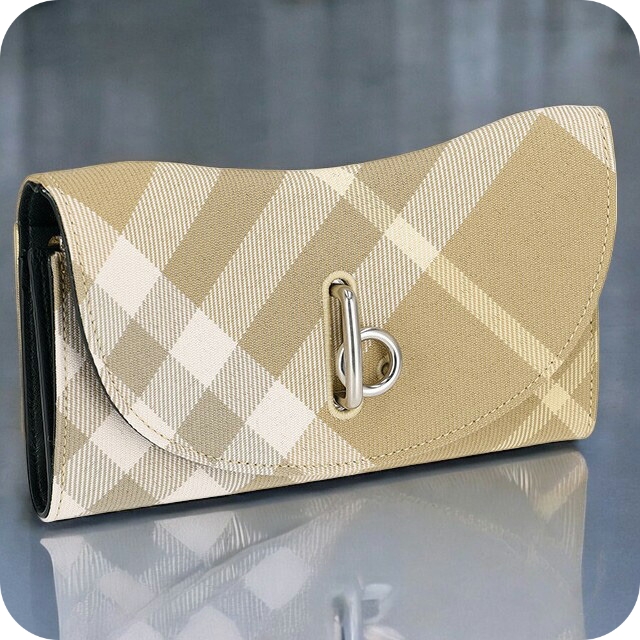 バ−バリ− 長財布 レディース ブランド BURBERRY チェック 8081786 ベージュ系