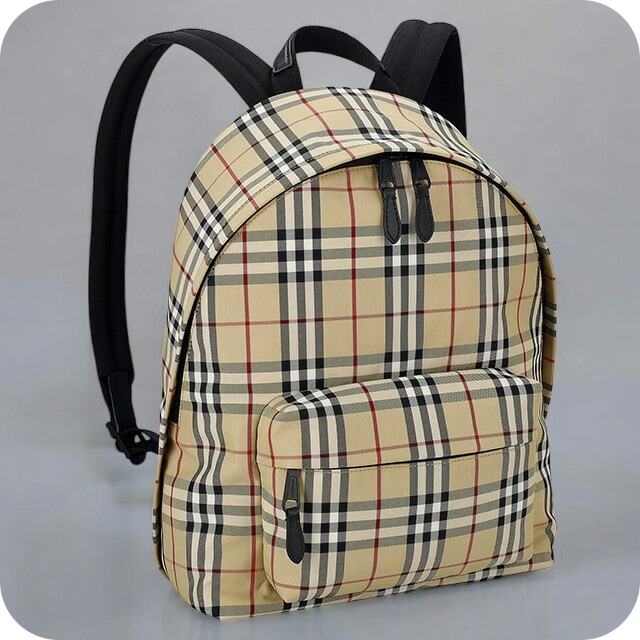 バ−バリ− リュック メンズ ブランド BURBERRY チェック 8084113 ベージュ