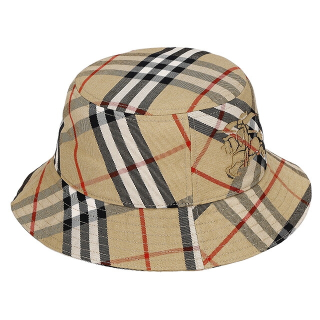 バ−バリ− ハット メンズ レディース ブランド BURBERRY チェック 8085726 L ベージュ