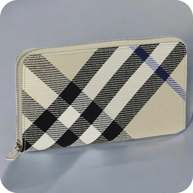 バ−バリ− 長財布 メンズ ブランド BURBERRY チェック 8087323 ベージュ