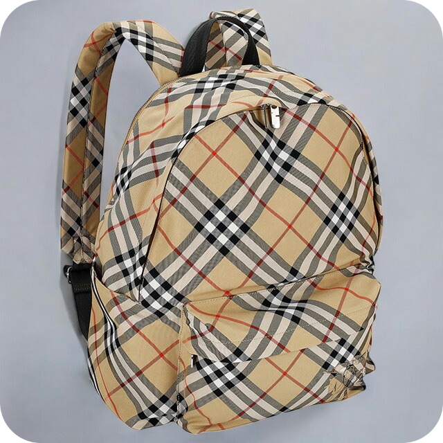 バ−バリ− リュック メンズ ブランド BURBERRY チェック 8091312 ベージュ