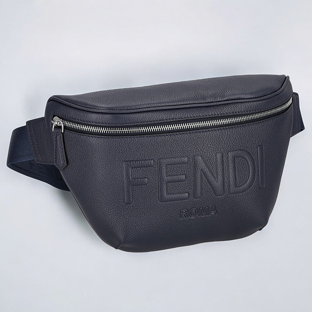 フェンディ ボディバッグ メンズ ブランド FENDI レザー 7VA5620AMAC F082Q ネイビー