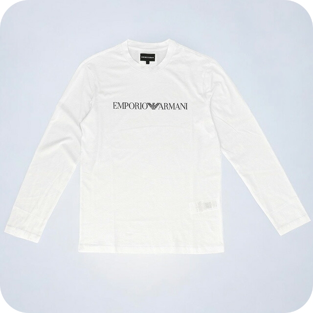 エンポリオ・アルマーニ Tシャツ メンズ ブランド EMPORIO ARMANI 8N1TN81JPZZ 0146 M ホワイト