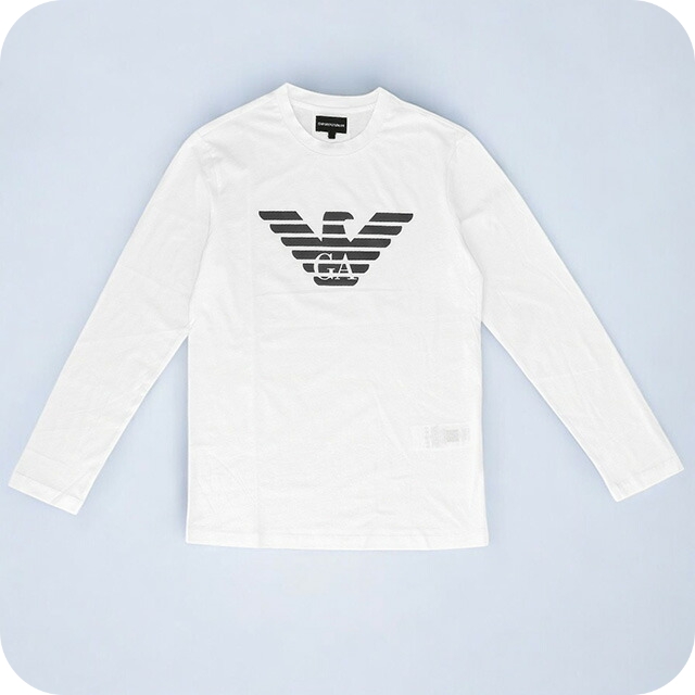 エンポリオ・アルマーニ Tシャツ メンズ ブランド EMPORIO ARMANI 8N1TN81JPZZ 0147 M ホワイト