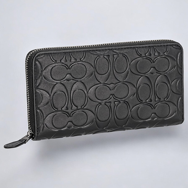 コーチ 長財布 メンズ レディース ブランド COACH シグネチャー CE551 QB BK ブラック ウォレット 高級 おしゃれ プレゼント 実用的