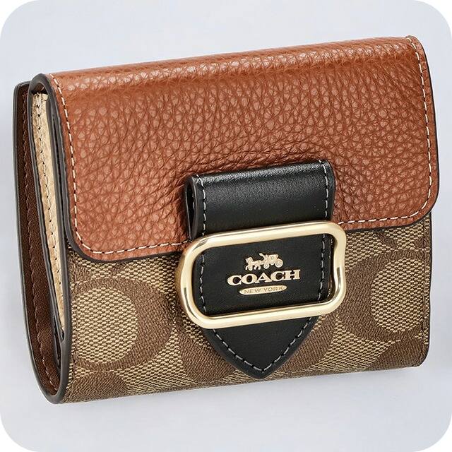 コーチ 二つ折り財布 レディース ブランド COACH シグネチャー CF472 IME7V カーキマルチ ウォレット 高級 おしゃれ プレゼント 実用的