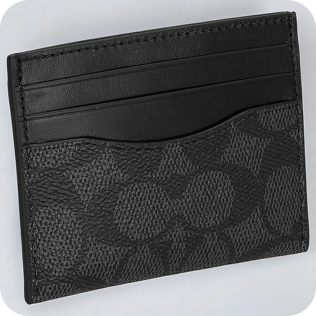 コーチ カードケース メンズ ブランド COACH シグネチャー CW366 MI5 ブラック 定期入れ 高級 おしゃれ プレゼント 実用的