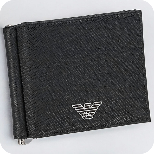 エンポリオ・アルマーニ 二つ折り財布 メンズ ブランド EMPORIO ARMANI Y4R502Y138E 81072 ブラック