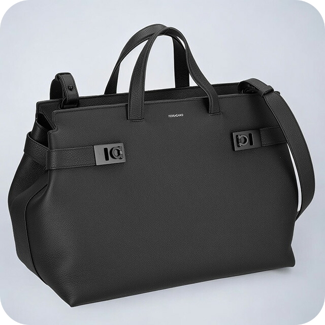 フェラガモ トートバッグ メンズ ブランド Ferragamo 241232CALF NER 769 757 ブラック