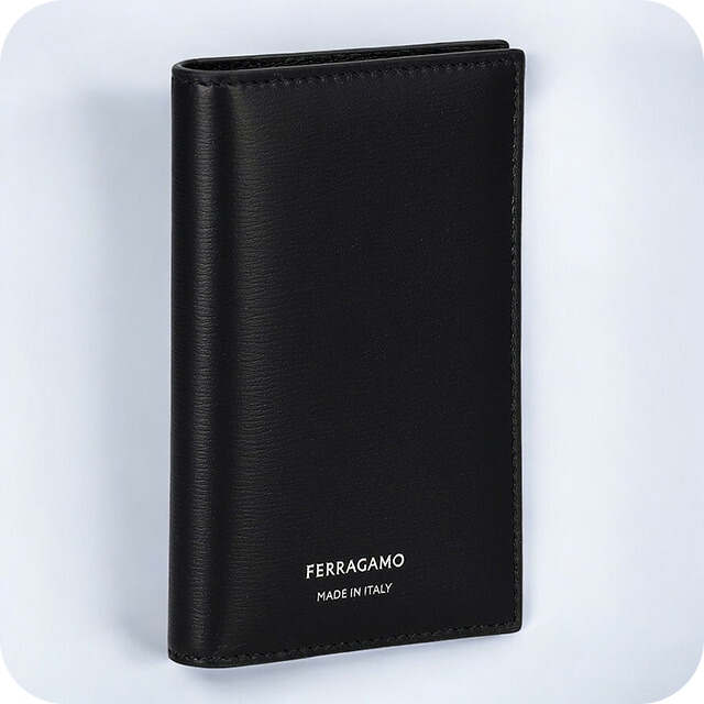 フェラガモ カードケース メンズ ブランド Ferragamo 661332CALF NER 770 104 ブラック