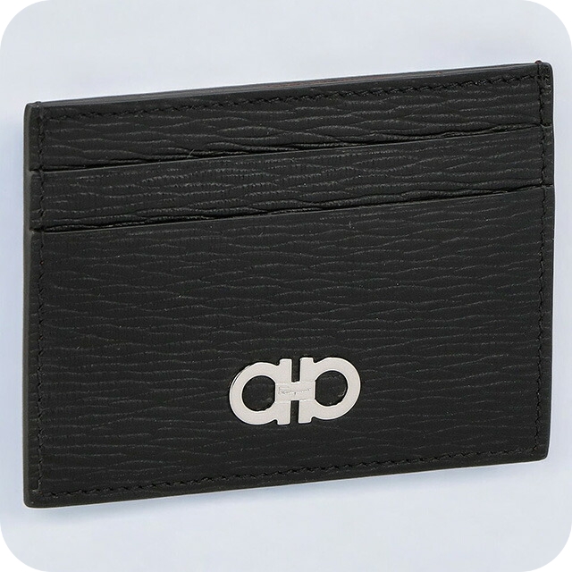 フェラガモ カードケース メンズ ブランド Ferragamo 66A387PEBBLE NE RD 704 957 ブラック/レッド