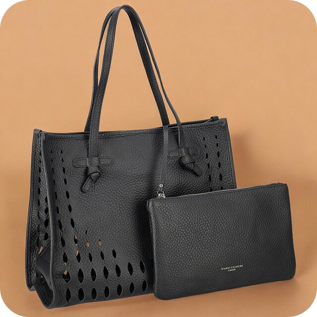 ジャンニキアリーニ トートバッグ レディース ブランド GIANNI CHIARINI レザー BS 10830 TKLFOR ブラック