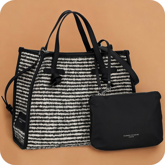 ジャンニキアリーニ トートバッグ レディース ブランド GIANNI CHIARINI BS 9752 PULLOVER ブラック