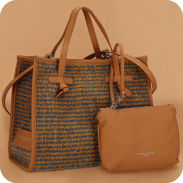 ジャンニキアリーニ トートバッグ レディース ブランド GIANNI CHIARINI BS 9752 PULLOVER ブラウン