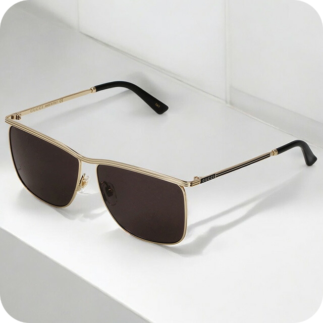 グッチ サングラス メンズ ブランド GUCCI GG0821S ゴールド/グレー