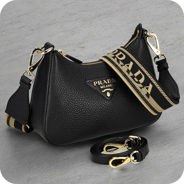 プラダ ショルダーバッグ レディース ブランド PRADA レザー 1BH193 ブラック