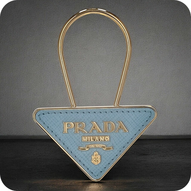 プラダ キーリング レディース ブランド PRADA 1PP301 ゴールド/ライトブルー