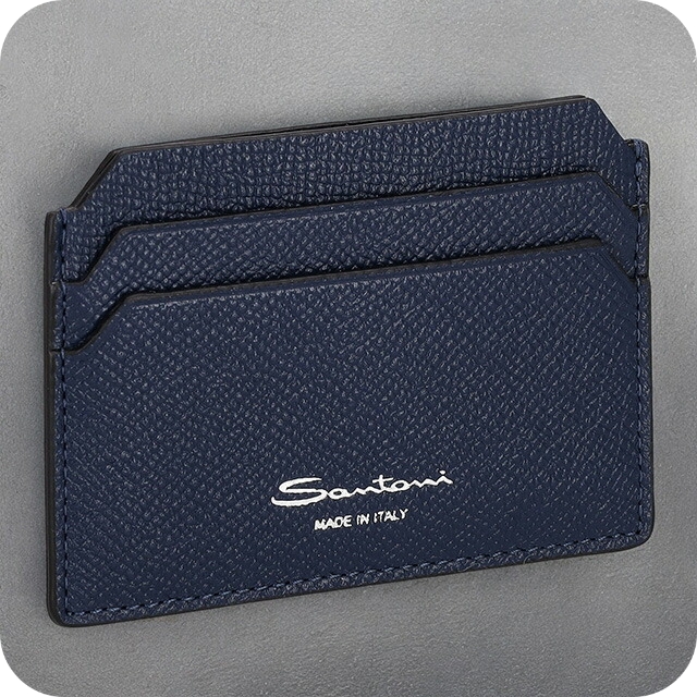 サントーニ カードケース メンズ レディース ブランド Santoni UFPPA2377-FOAN ネイビー