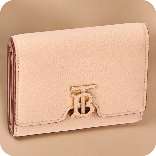 バ−バリ− 三つ折り財布 レディース ブランド BURBERRY 8055219 ライトピンク ウォレット 高級 おしゃれ プレゼント 実用的