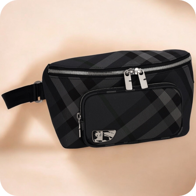 バ−バリ− ボディバッグ メンズ ブランド BURBERRY 8097411 チャコールグレー