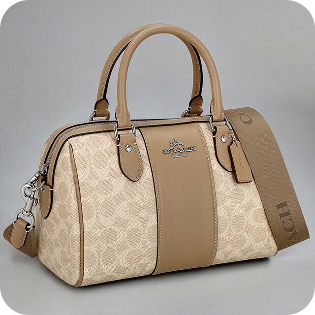 コーチ ハンドバッグ レディース ブランド COACH CW376 SVPWH ライトベージュ/ベージュ 軽量 小さめ 手提げ 高級 おしゃれ プレゼント 女性 実用的 かわいい