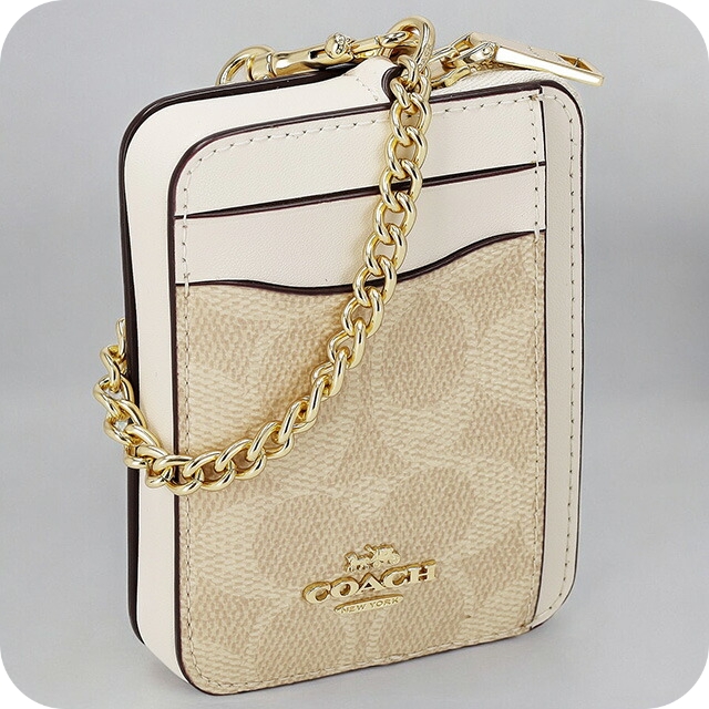 コーチ ケース メンズ レディース ブランド COACH CW883 IMXDM サンド/チョーク 小銭入れ 小さい 高級 おしゃれ プレゼント 実用的