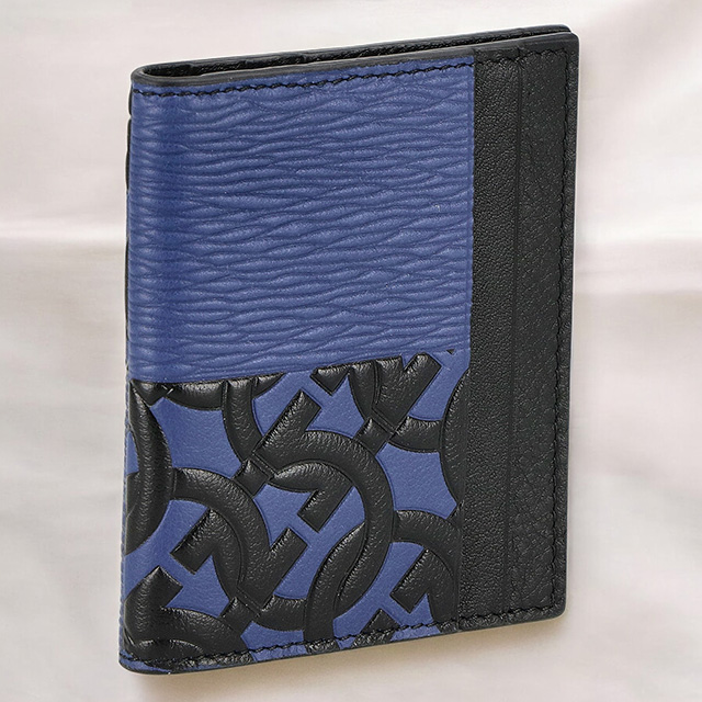 フェラガモ カードケース メンズ ブランド Ferragamo 661086 ブルー/ブラック 定期入れ 高級 おしゃれ プレゼント 実用的