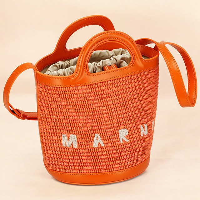 マルニ ハンドバッグ レディース ブランド MARNI SCMP0056Q1-P3860 オレンジ 軽量 小さめ 手提げ 高級 おしゃれ プレゼント 女性 実用的 かわいい