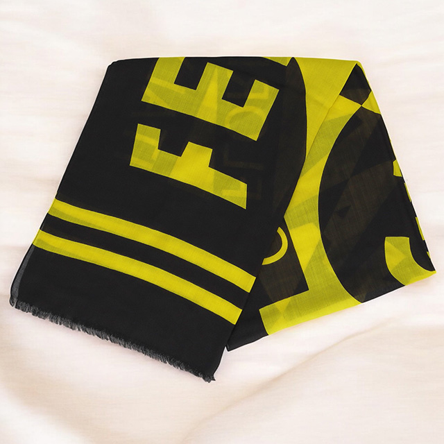 フェラガモ ストール メンズ レディース ブランド Ferragamo 520122 ブラック/イエロー