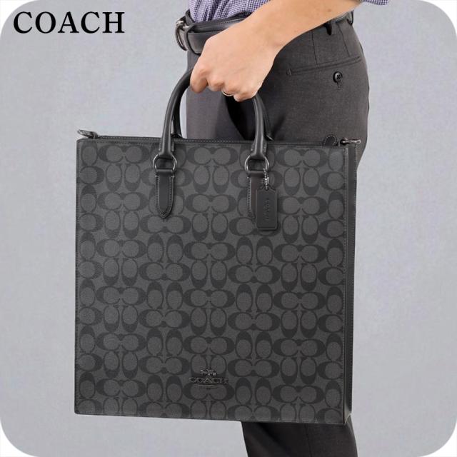 コーチ トートバッグ メンズ ブランド COACH CR314 QBMI5 チャコール/ブラック 軽量 手提げ ブランド 高級 おしゃれ プレゼント 男性 実用的 かっこいい