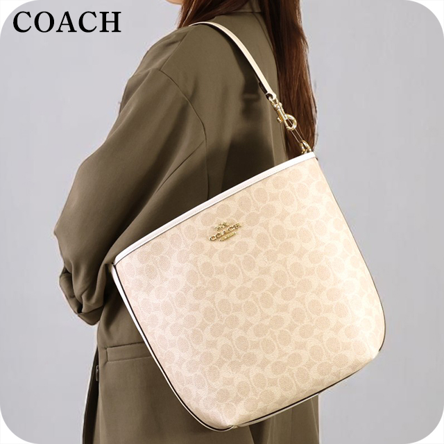 コーチ ハンドバッグ メンズ レディース ブランド COACH レザー CT802 IMXDM ベージュ