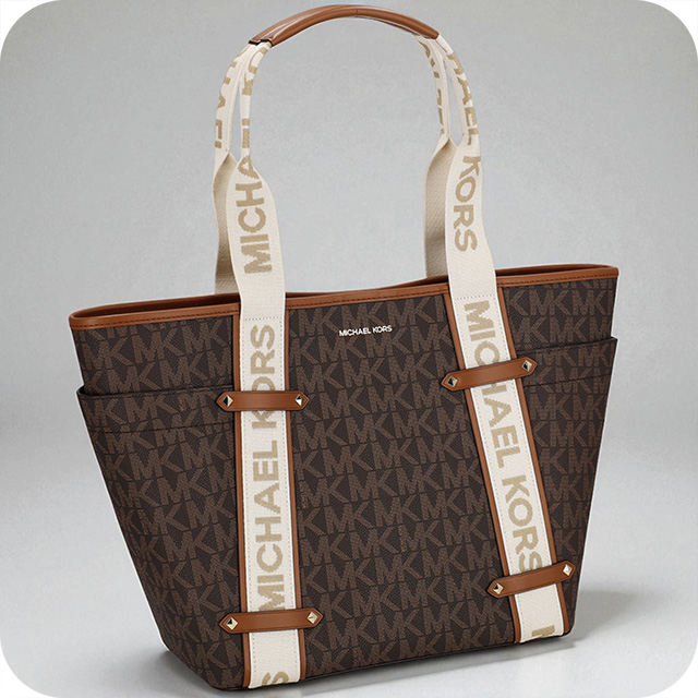 マイケル・コース トートバッグ レディース ブランド MICHAEL KORS レザー 38S4G5VT3B 227 ダークブラウン/ホワイト 軽量 手提げ 高級 おしゃれ プレゼント 女性 実用的 かわいい