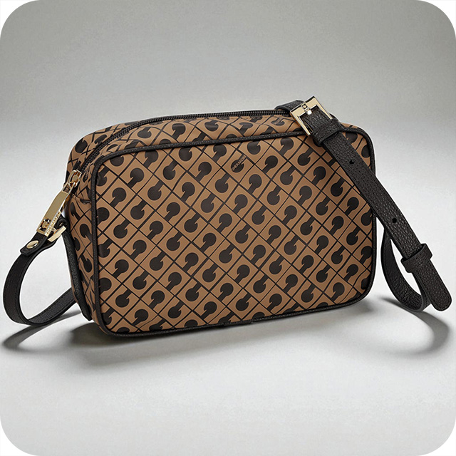 ゲラルディーニ ショルダーバッグ レディース ブランド GHERARDINI GH2416 TOFFE ブラウン/ブラック 斜めがけ 高級 おしゃれ プレゼント 女性 実用的 かわいい