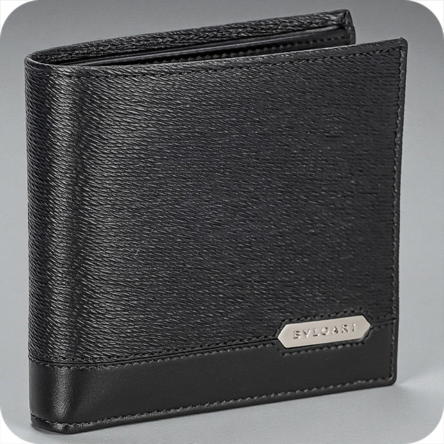 ブルガリ 二つ折り財布 メンズ ブランド BVLGARI 280899 BLK ブラック ウォレット 高級 おしゃれ プレゼント 実用的