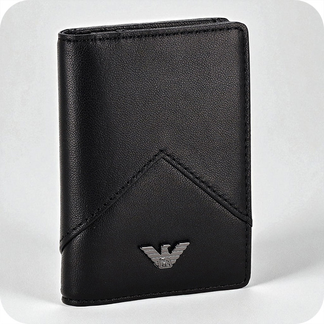 エンポリオ・アルマーニ カードケース メンズ ブランド EMPORIO ARMANI EM003603-AF19365 UC001 ブラック 定期入れ 高級 おしゃれ プレゼント 実用的