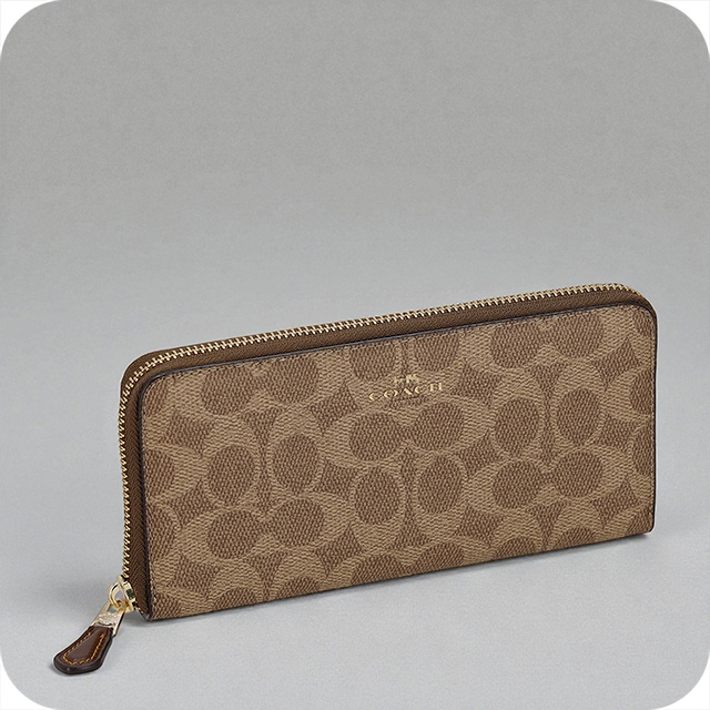 コーチ 長財布 レディース ブランド COACH CCQ08 IMXHE ブラウン ウォレット 高級 おしゃれ プレゼント 実用的