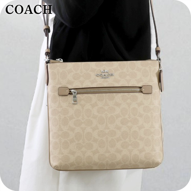 コーチ ショルダーバッグ レディース ブランド COACH CCQ27 SVPWH ライトベージュ 斜めがけ 高級 おしゃれ プレゼント 女性 実用的 かわいい